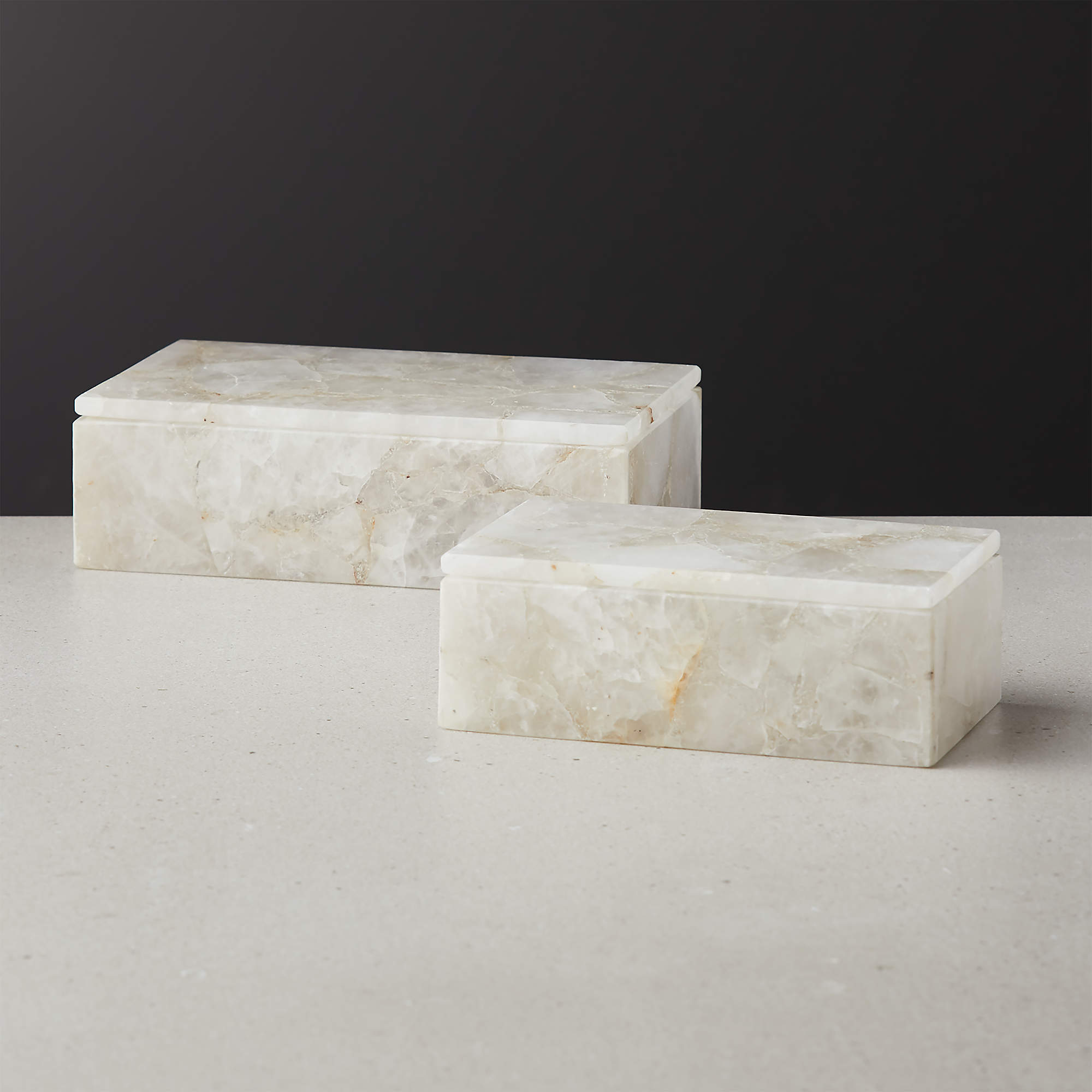 Celeste Quartz Boxes | CB2