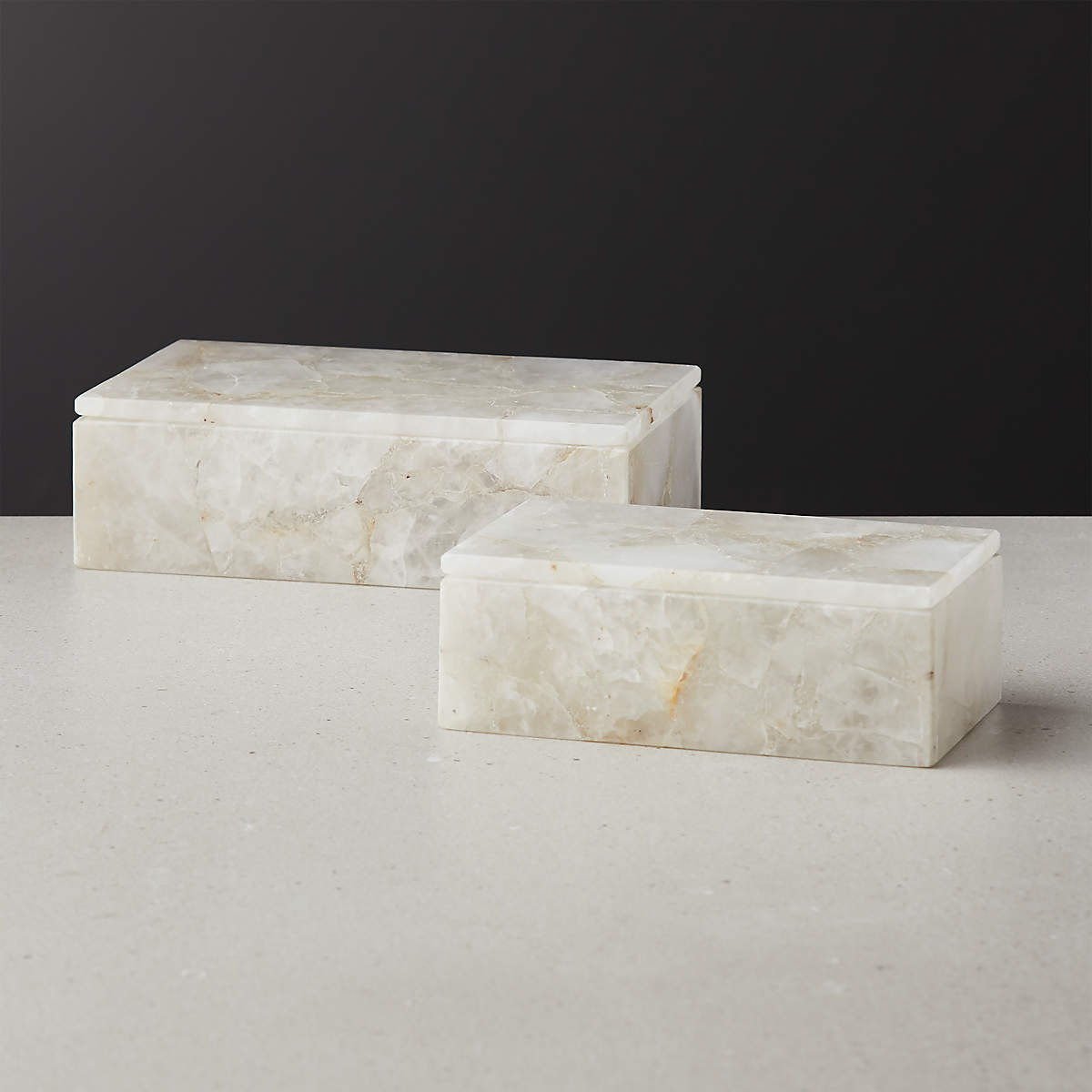 Celeste Quartz Boxes | CB2