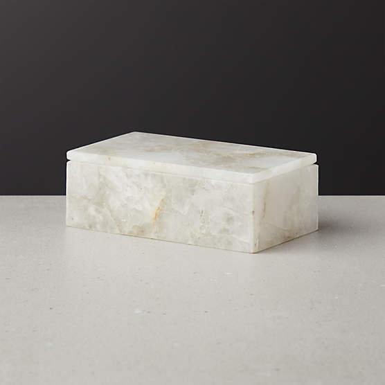 Celeste Quartz Box Large + Reviews | CB2
