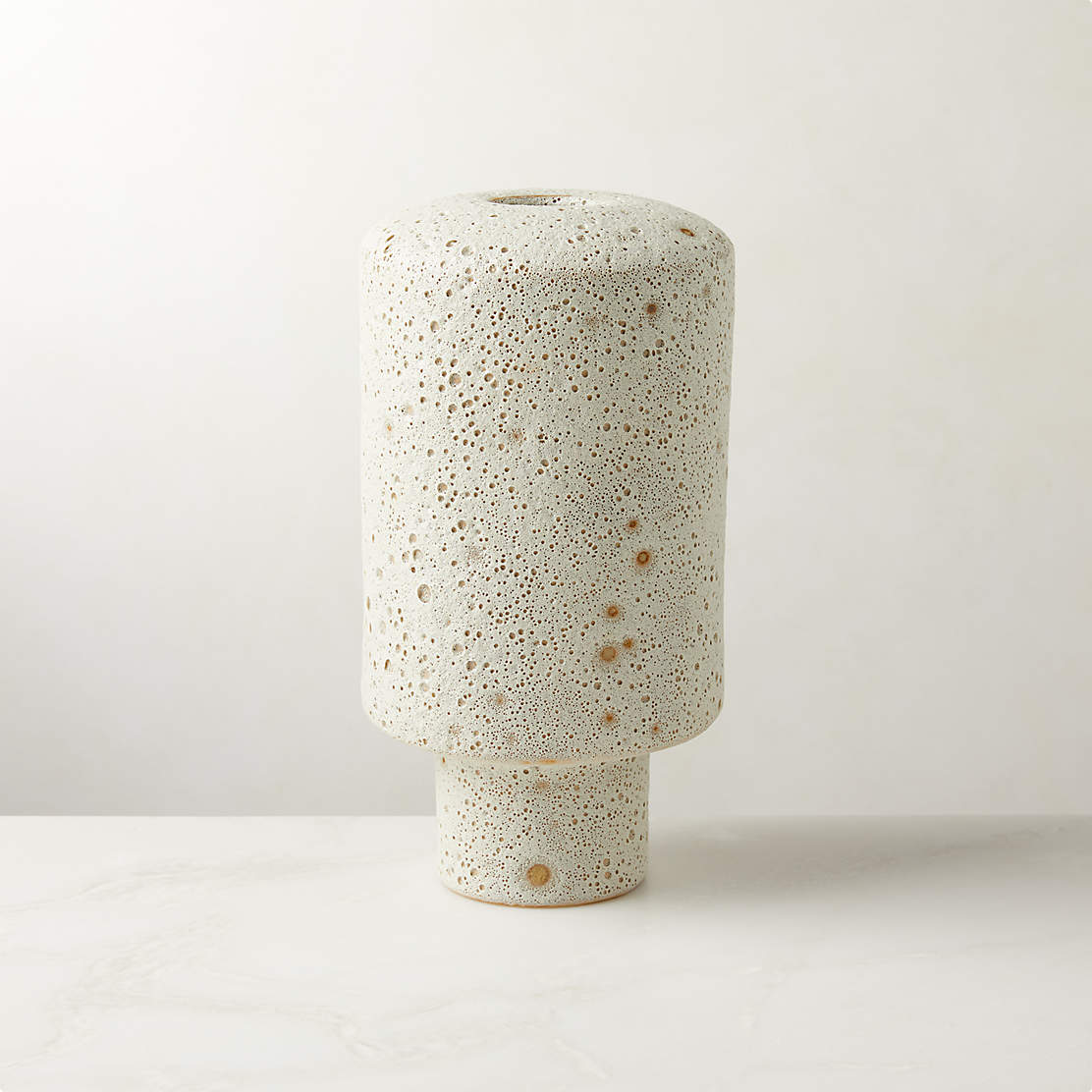 Hydra White Terracotta Vase + Reviews | CB2