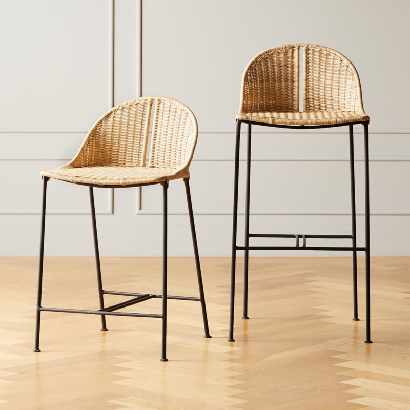 Cesta Rattan Bar Stools | CB2