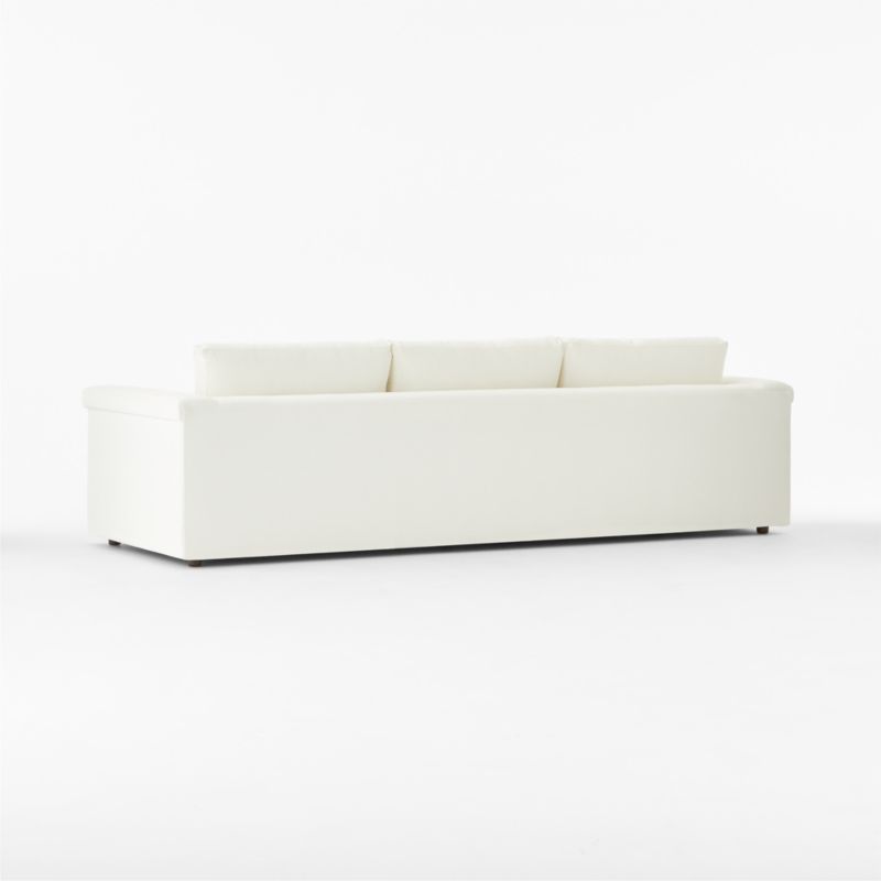Ceva 103" Ivory Performance Velvet Sofa + Reviews | CB2