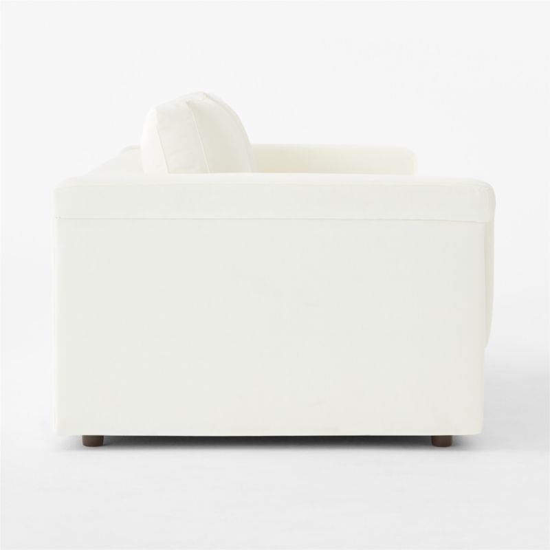 Ceva 103" Ivory Performance Velvet Sofa + Reviews | CB2