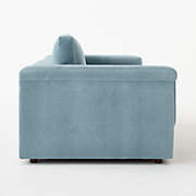 Ceva 103" Light Blue Performance Velvet Sofa + Reviews | CB2