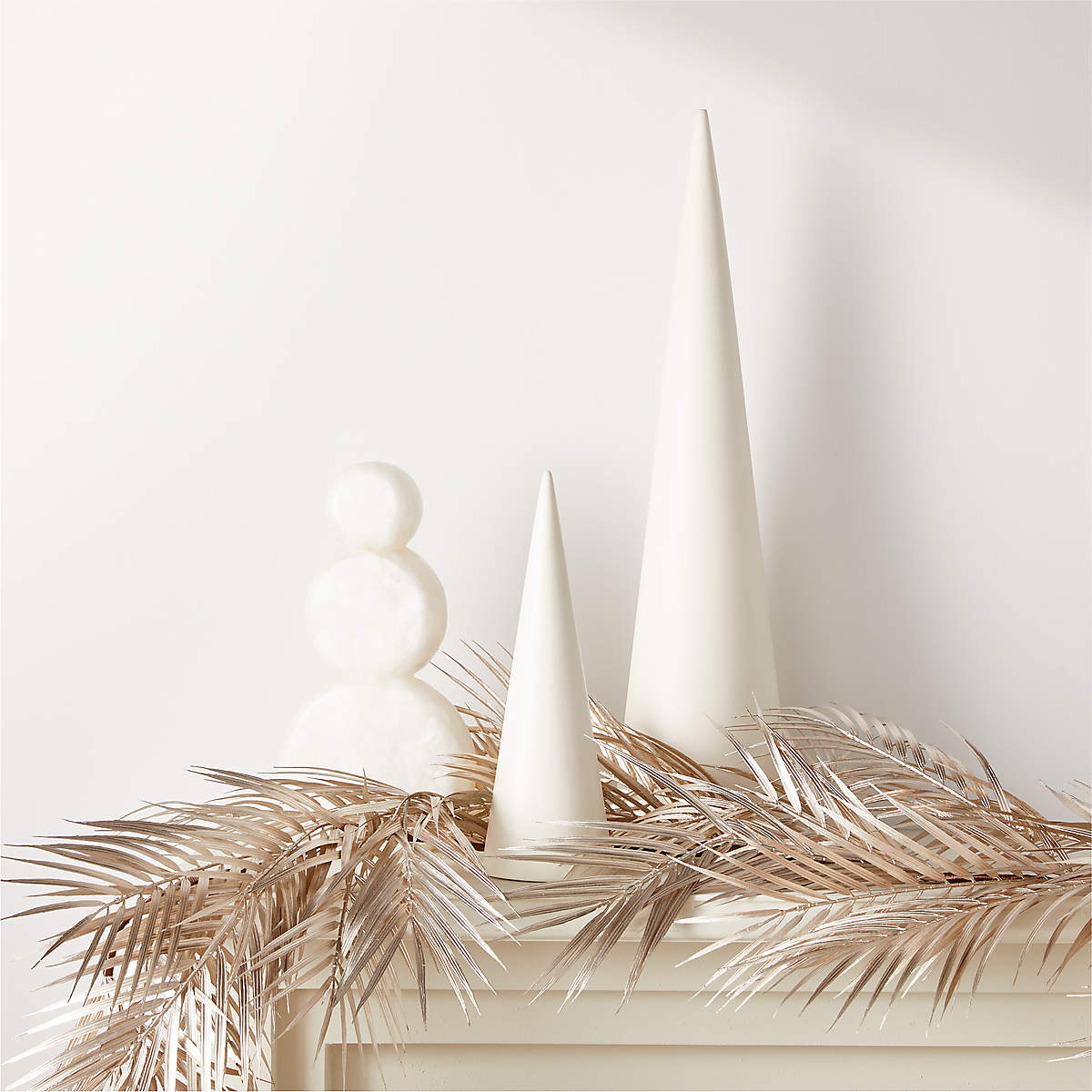 Champage and White Holiday Mantel Decor Bundle | CB2