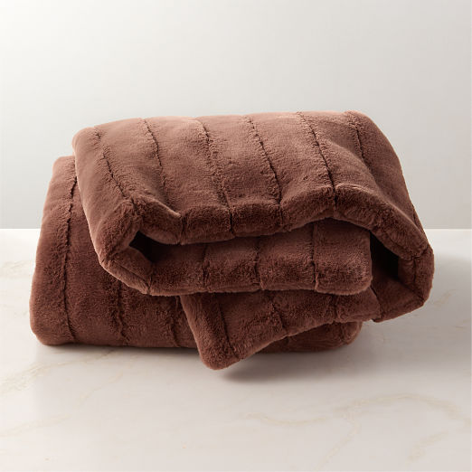 Modern Brown Throw Blankets | CB2