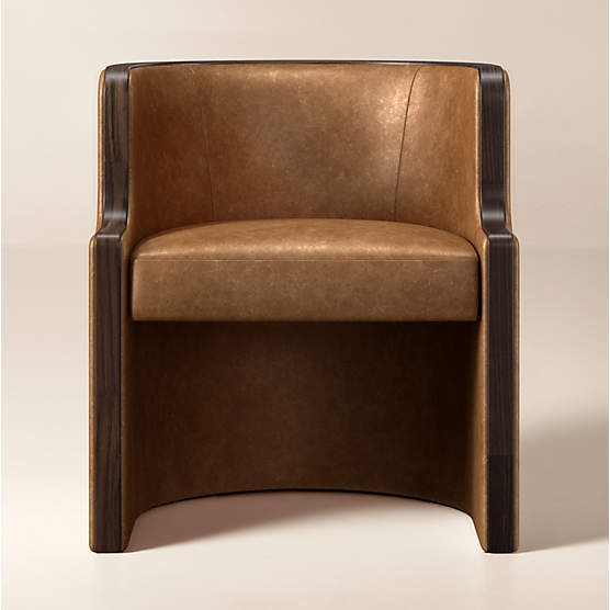 Chester Leather Dining Chair Bello Black | CB2