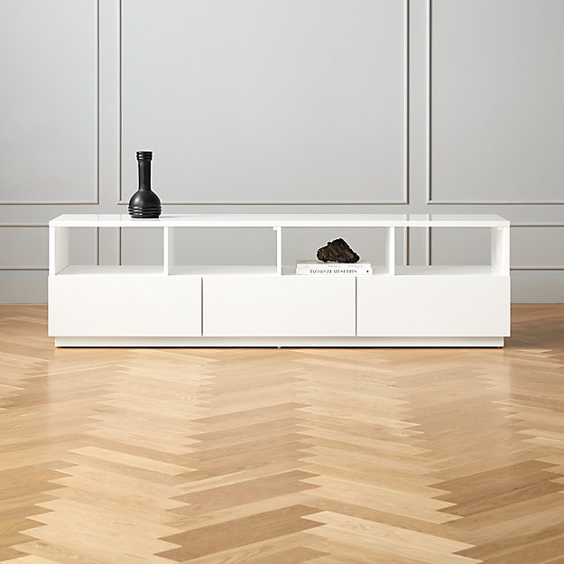 White media console cabinet store