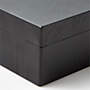 Karlo Chiseled Black Metal Storage Box Large + Reviews | CB2