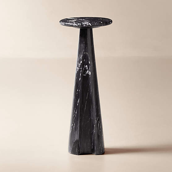Pasar Modern Round Black Marble Side Table + Reviews | CB2 Canada