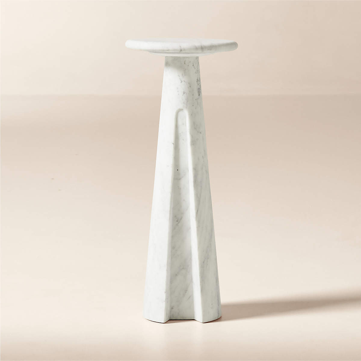 Ciccio White Marble Side Table + Reviews | CB2 Canada
