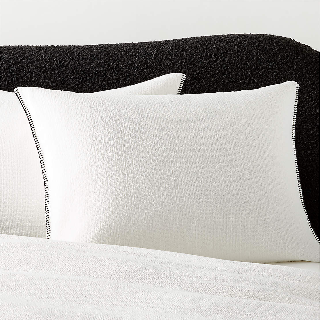 Marisal Organic Cotton 400 Thread Count Percale White And Black King