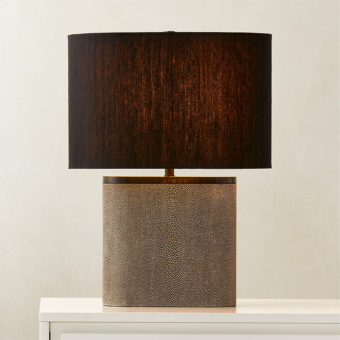 Domes Black Marble Table Lamp + Reviews | CB2