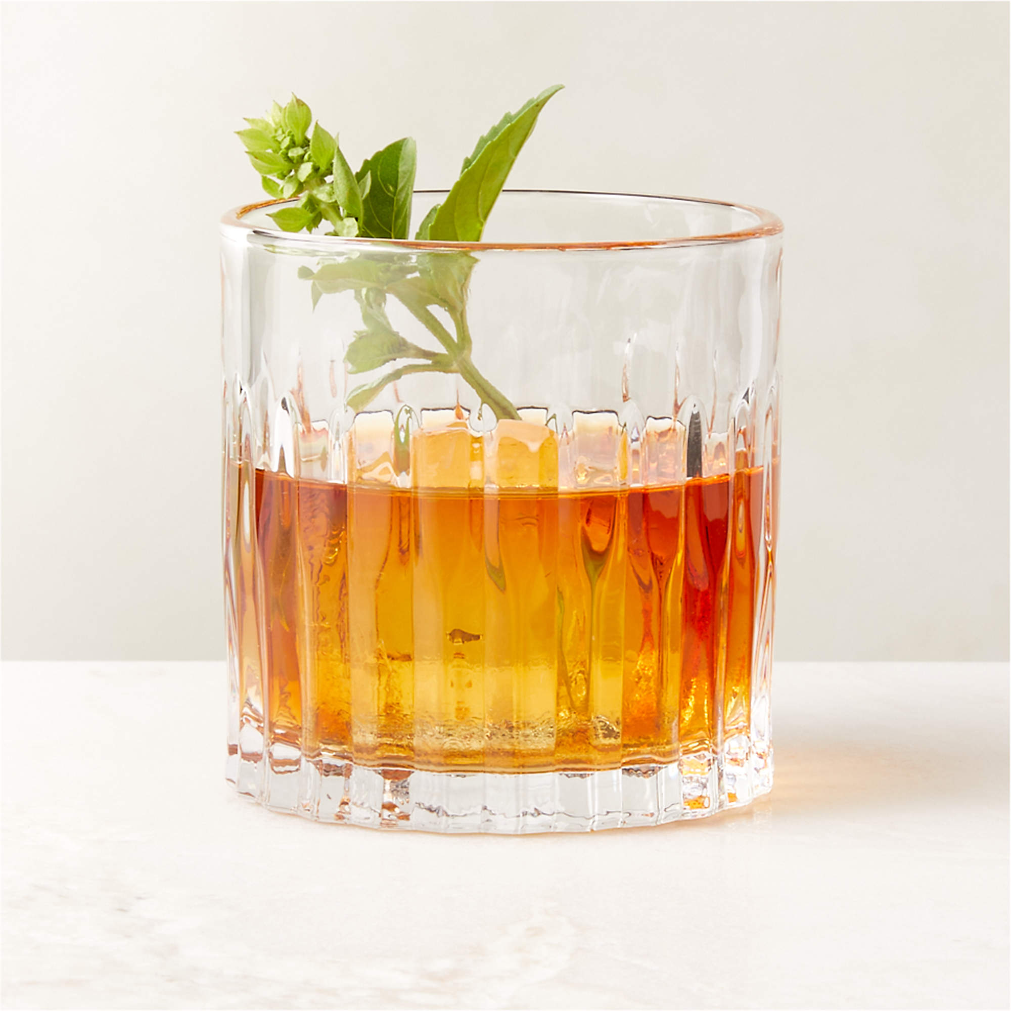Clarion Modern Double Old-Fashioned Glass + Reviews | CB2 Canada