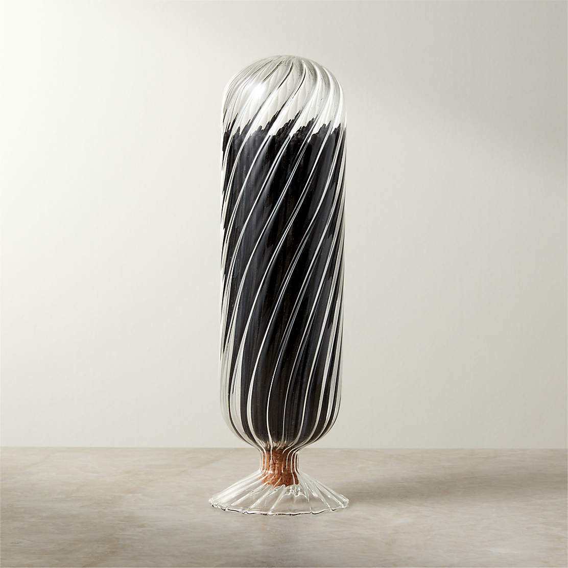 Small Glass Cloche with Black Matches + Reviews | CB2