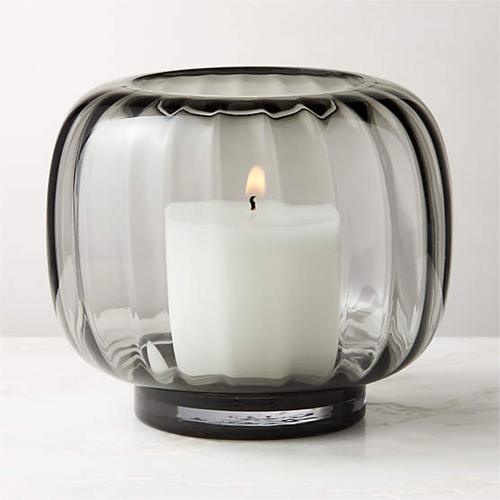 Talia Modern Alabaster Hurricane Candle Holder | CB2