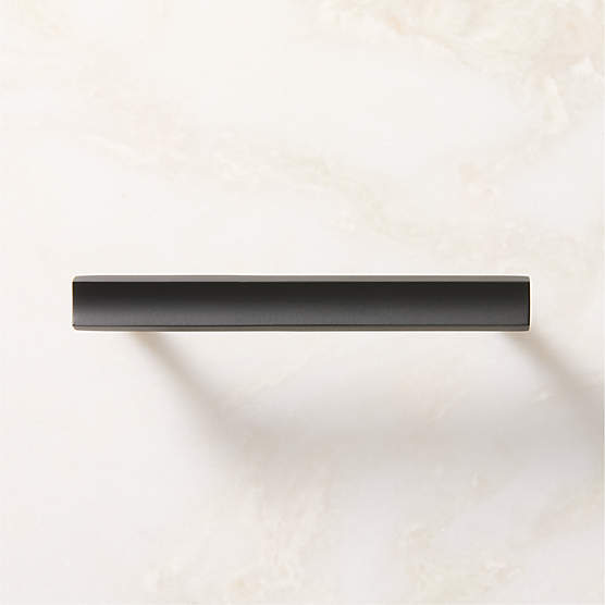 Curveaux Scored Black Cabinet Handle 5'' + Reviews | CB2
