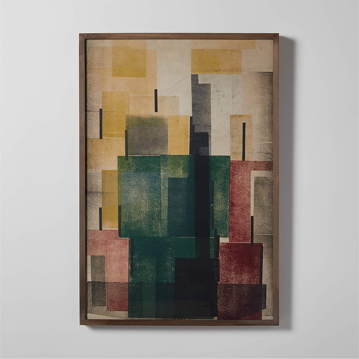 'Composition' Framed Reproduction by Hendrik Nicolaas Werkman 24"X36" | CB2