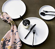 Contact Modern 4-Piece White Dinnerware Set with Soup Bowl + Reviews | CB2