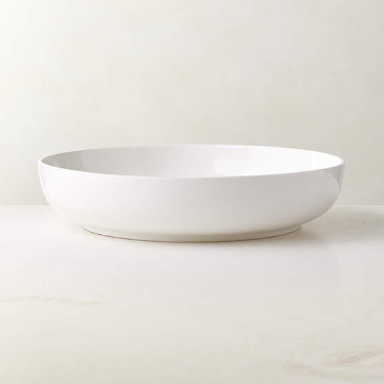 Cuatro Rectangular White Serving Platter Small + Reviews | CB2