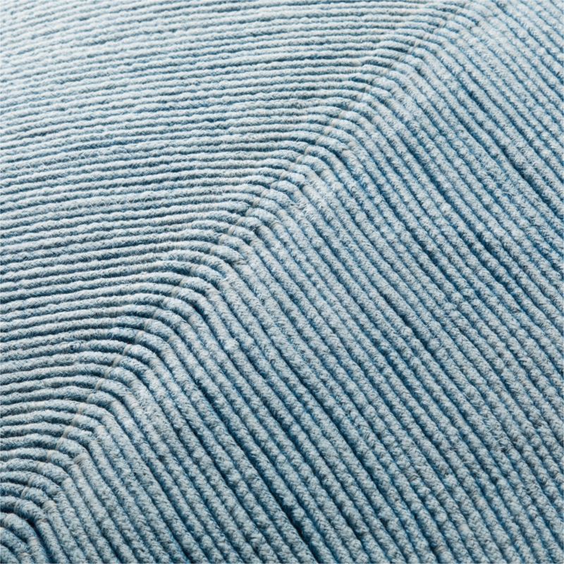 Convey Denim Blue Modern Throw Pillow With Feather-Down Insert 23 ...