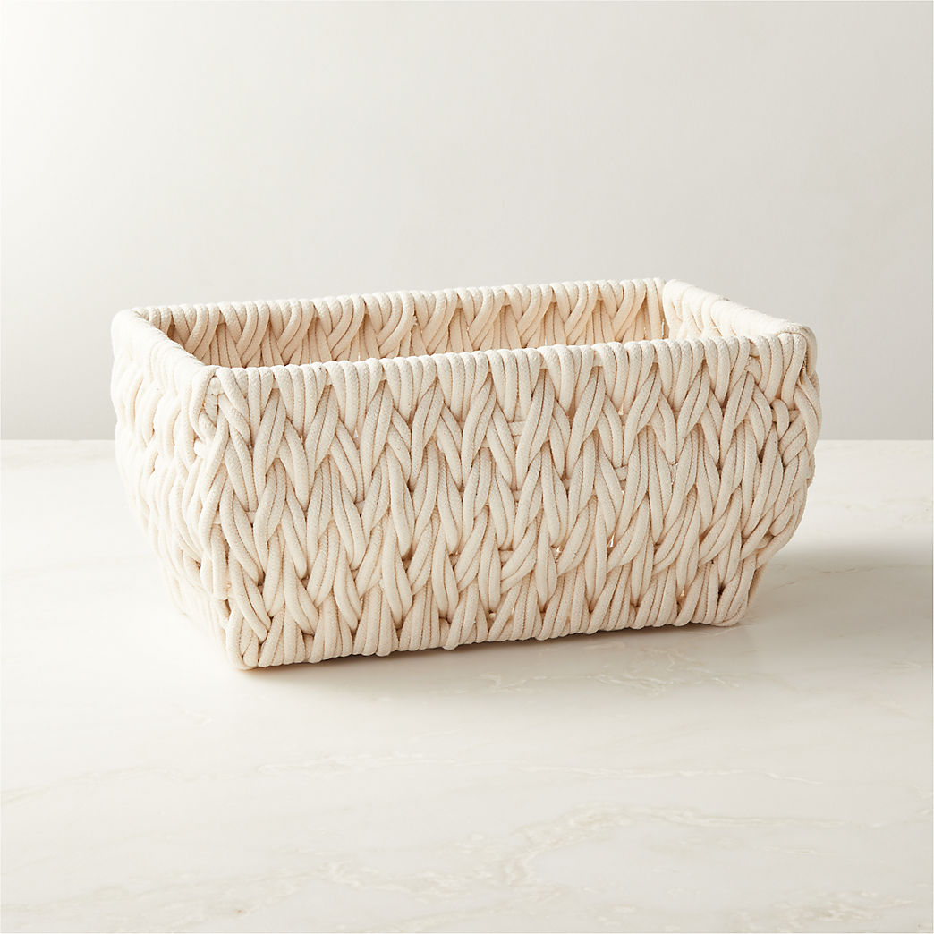 White Storage Baskets | CB2