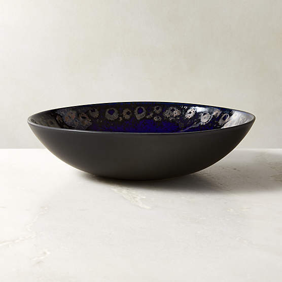Cordelia 4-Piece Cobalt Blue Dinnerware Set with Soup Bowl | CB2