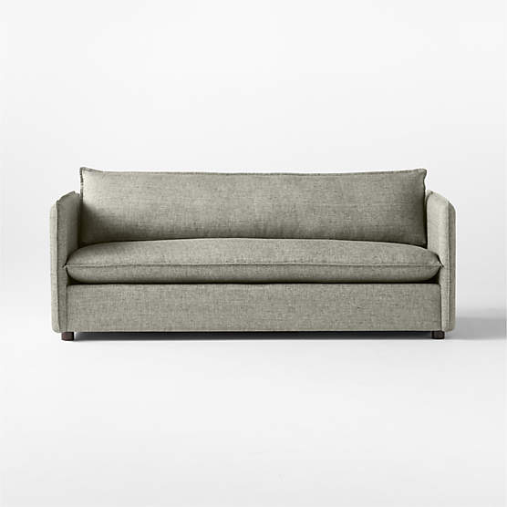 Corroy 78.25" White Performance Fabric Apartment Sofa + Reviews | CB2