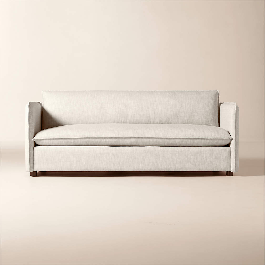 Corroy Natural Linen Sofa + Reviews | CB2