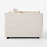 Corroy Natural Linen Chair and a Half + Reviews | CB2 Canada