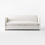 Corroy 78.25" White Performance Fabric Apartment Sofa + Reviews | CB2