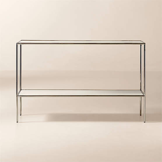 Petro Modern Metal Clad Console Table 92'' + Reviews | CB2