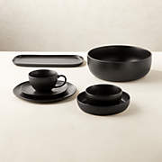 Crisp Modern Matte Black Pasta Bowl | CB2