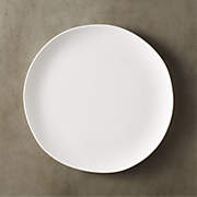 Crisp Modern Matte White Dinner Plate | CB2 Canada