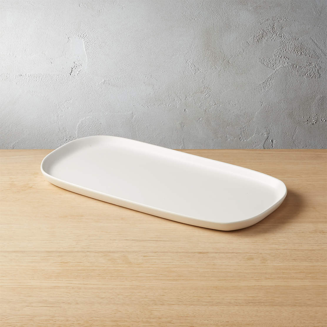 bento white rectangular platter | CB2