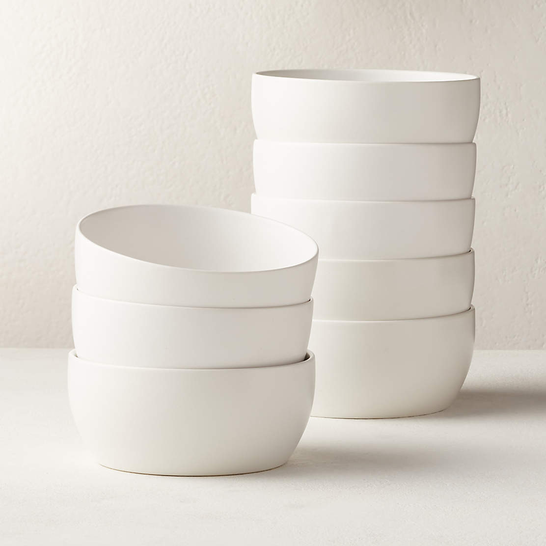Crisp Modern Matte White Pasta Bowl + Reviews | CB2