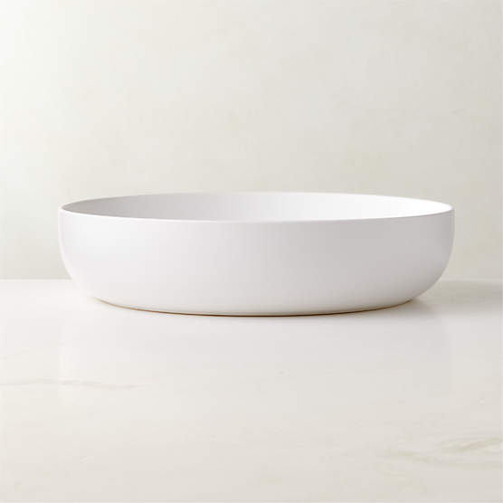 Crisp Modern White Serving Platter + Reviews | CB2