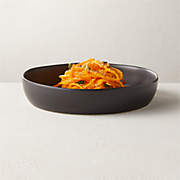 Crisp Modern Matte Black Pasta Bowl | CB2