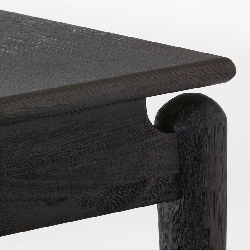 Crowley 72" Rectangular Black Wood Dining Table | CB2