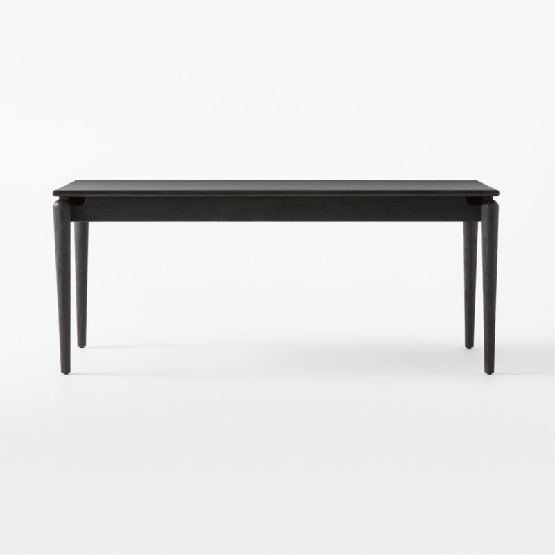 Crowley 72" Rectangular Black Wood Dining Table + Reviews | CB2