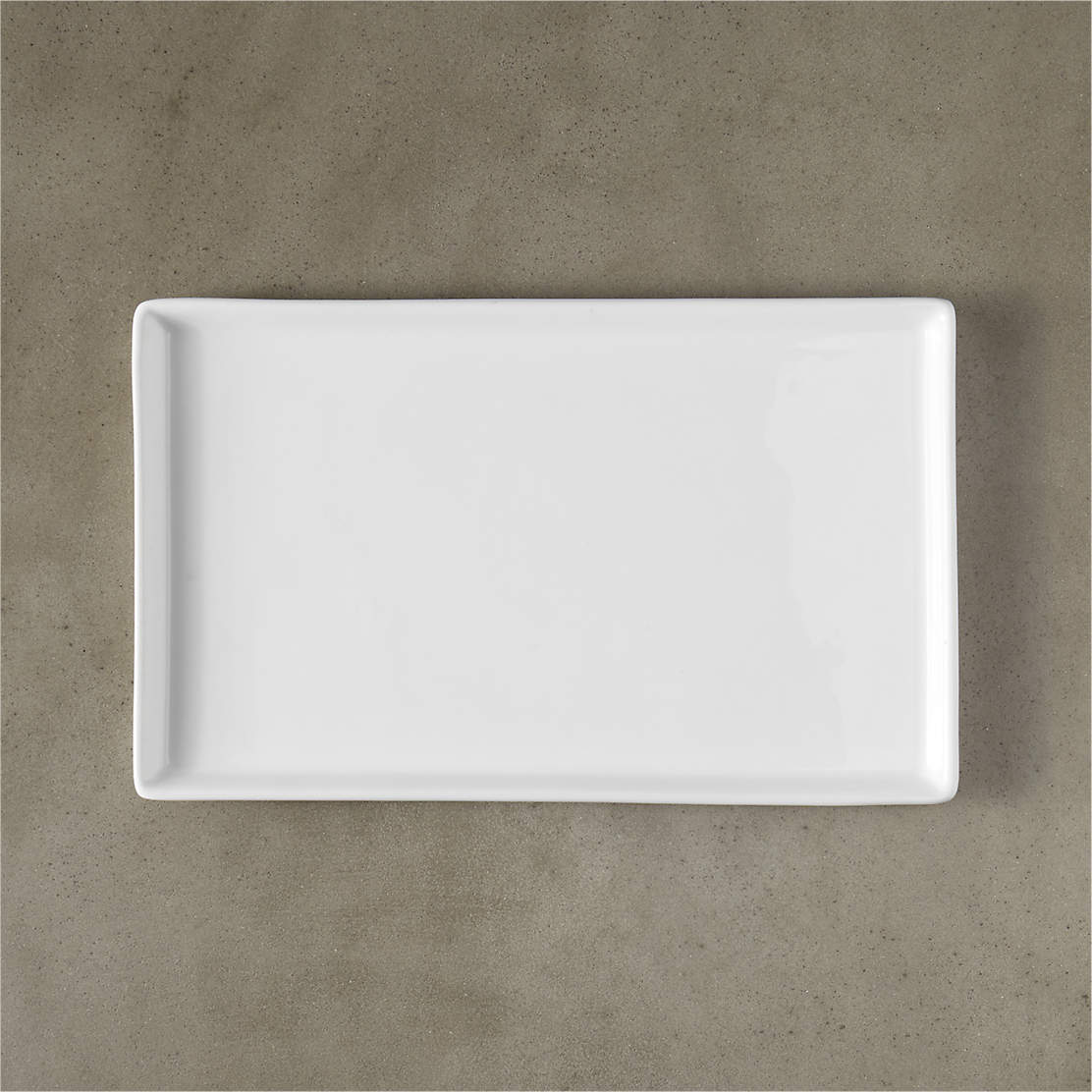 bento white rectangular platter | CB2