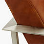Cue Brown Modern Leather Modern Lounge Chair | CB2