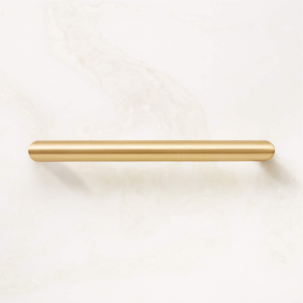 Curveaux Curved Brushed Brass Cabinet Handle 6'' | CB2