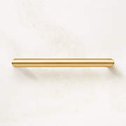 Curveaux Curved Brushed Brass Cabinet Handle 6'' + Reviews | CB2