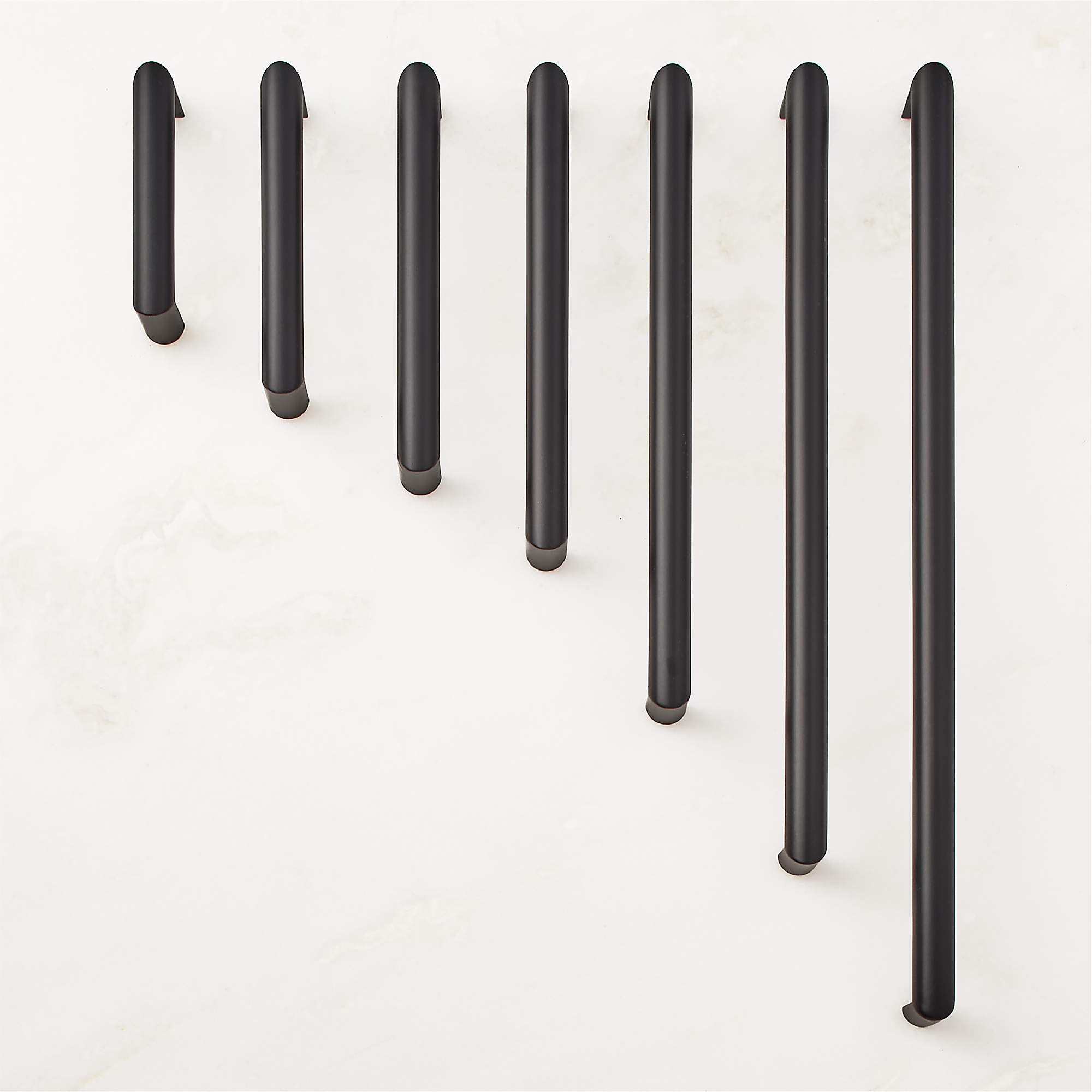 Curveaux Curved Black Cabinet Handles | CB2