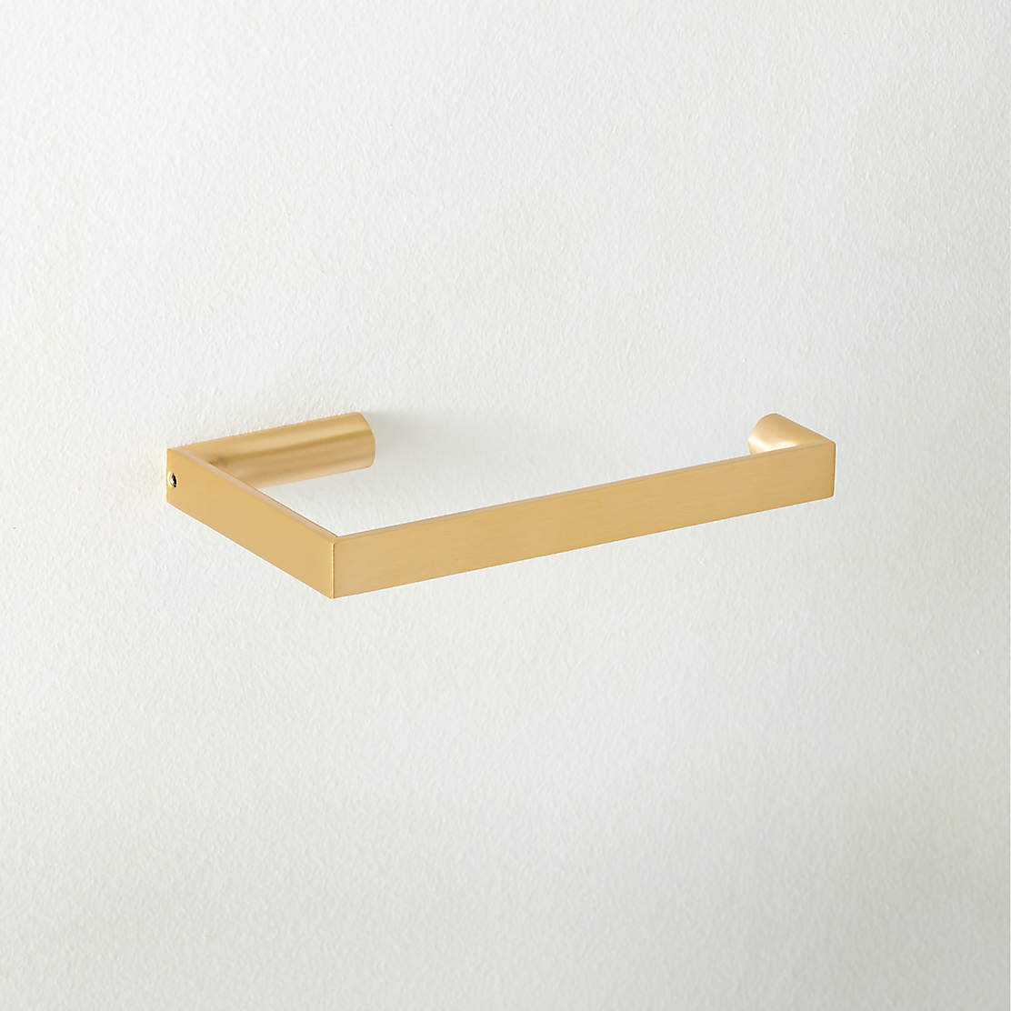 Kela Brushed Brass Wall-Mounted Toilet Paper Holder + Reviews | CB2