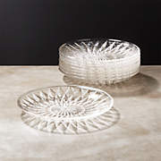 Daphne Glass Appetizer Plate Set of 8 + Reviews | CB2