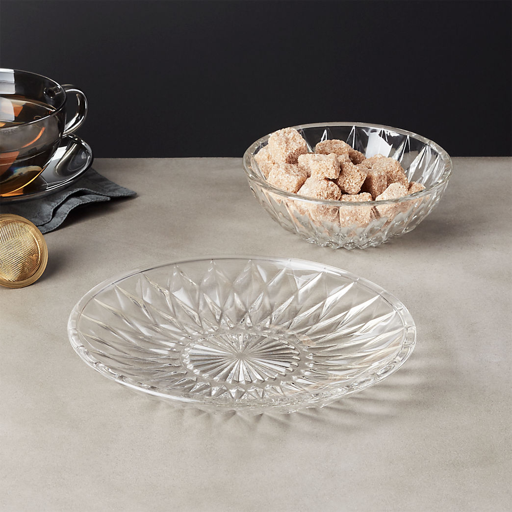 glass dinner plates | CB2