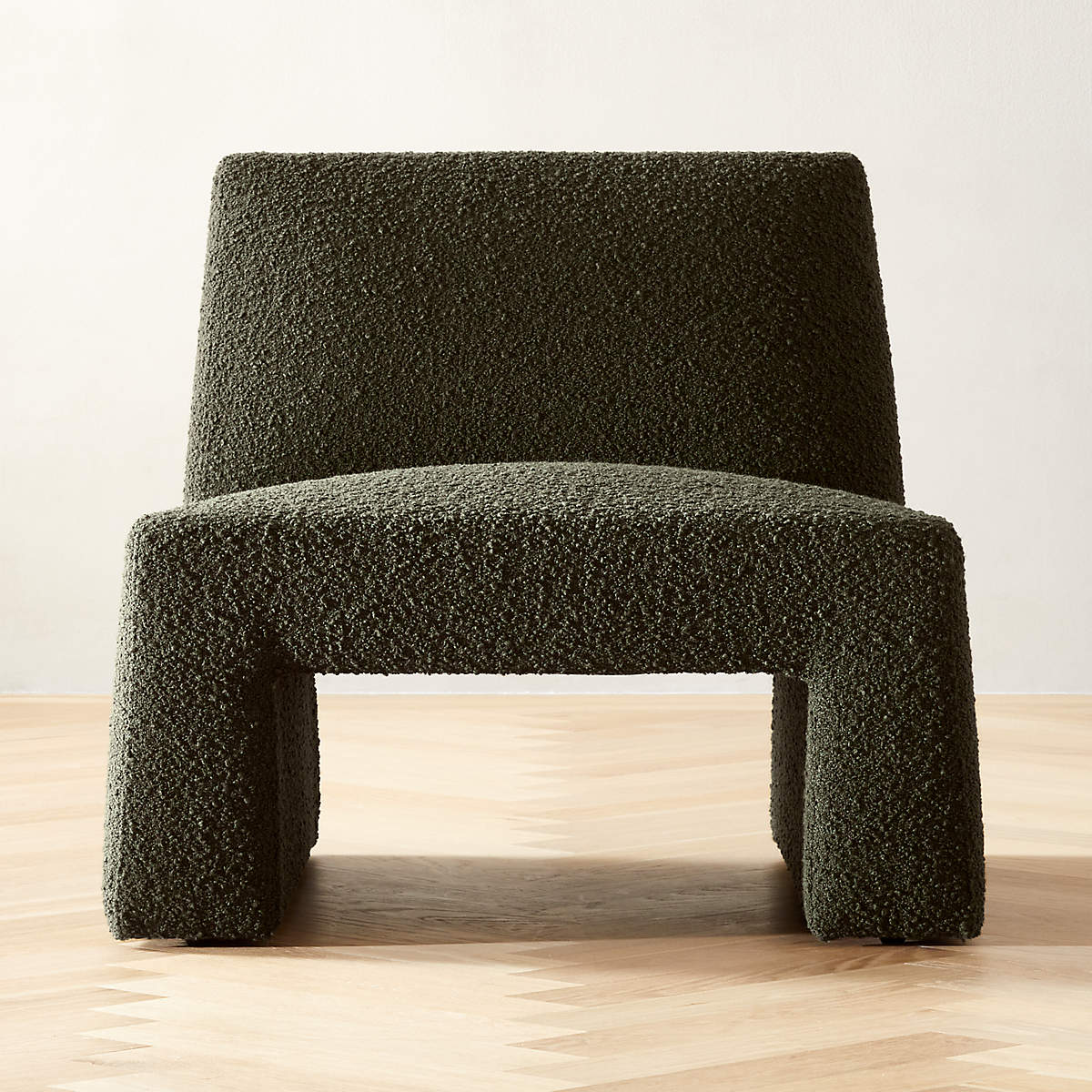 Dario Modern Green Boucle Accent Chair + Reviews | CB2