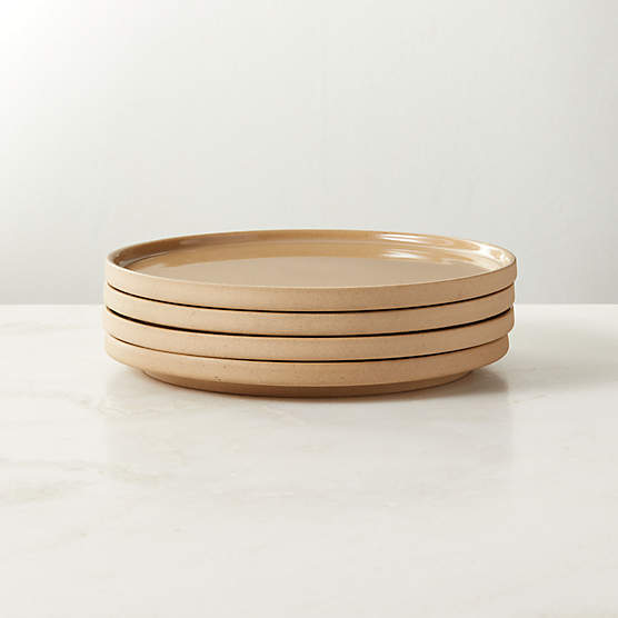 Darra 4-Piece Natural Recycled Stoneware Dinnerware Set with Soup Bowl ...